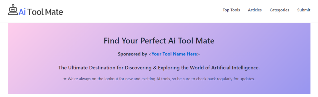 Promote your Ai Tools - AiToolMate Sponsorship
